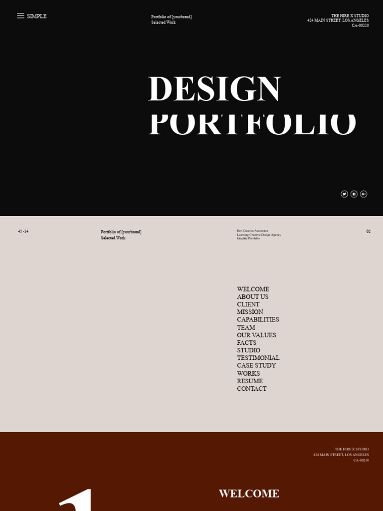 Hire X Studio Graphic Portfolio | PDF | Page Layout | Typography