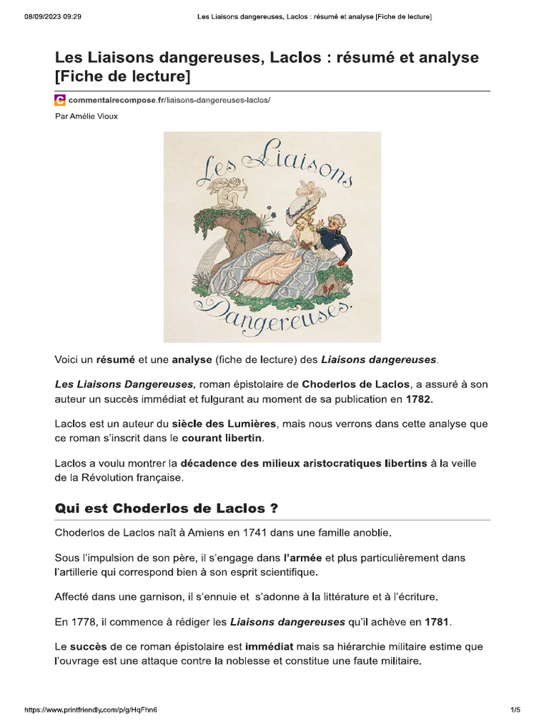 LACLOS Les Liaisons Dangereuses | PDF