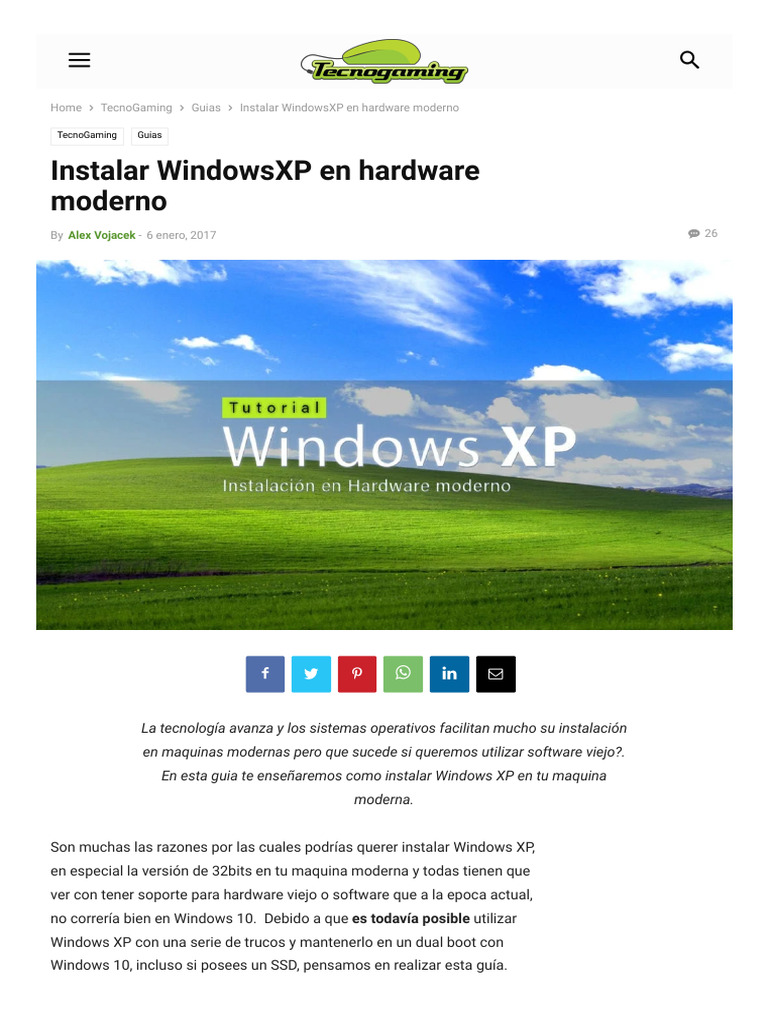 Instalar Windows XP en hardware moderno | PDF | Windows XP | Memoria USB