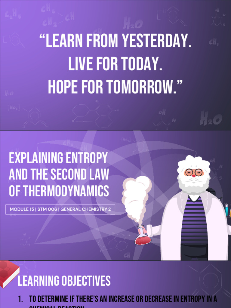 STM 006 Module 15 Explaining Entrophy and Second Law of Thermodynamics ...
