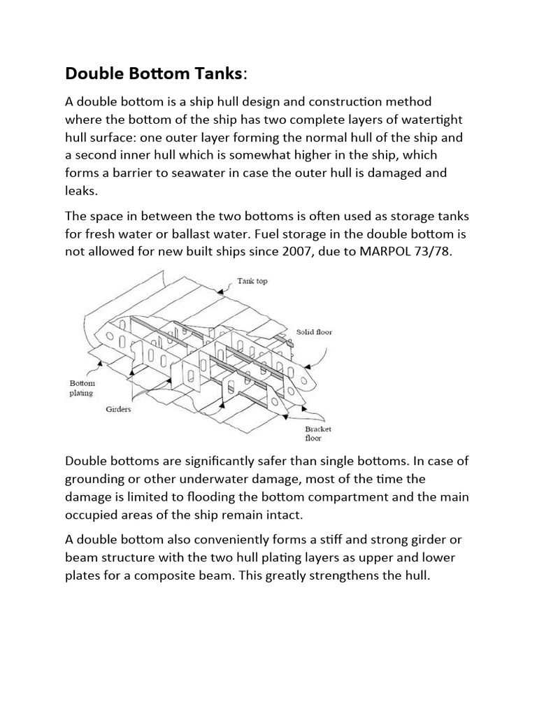 Double Bottom Tanks | PDF | Shipping | Heavy Industry