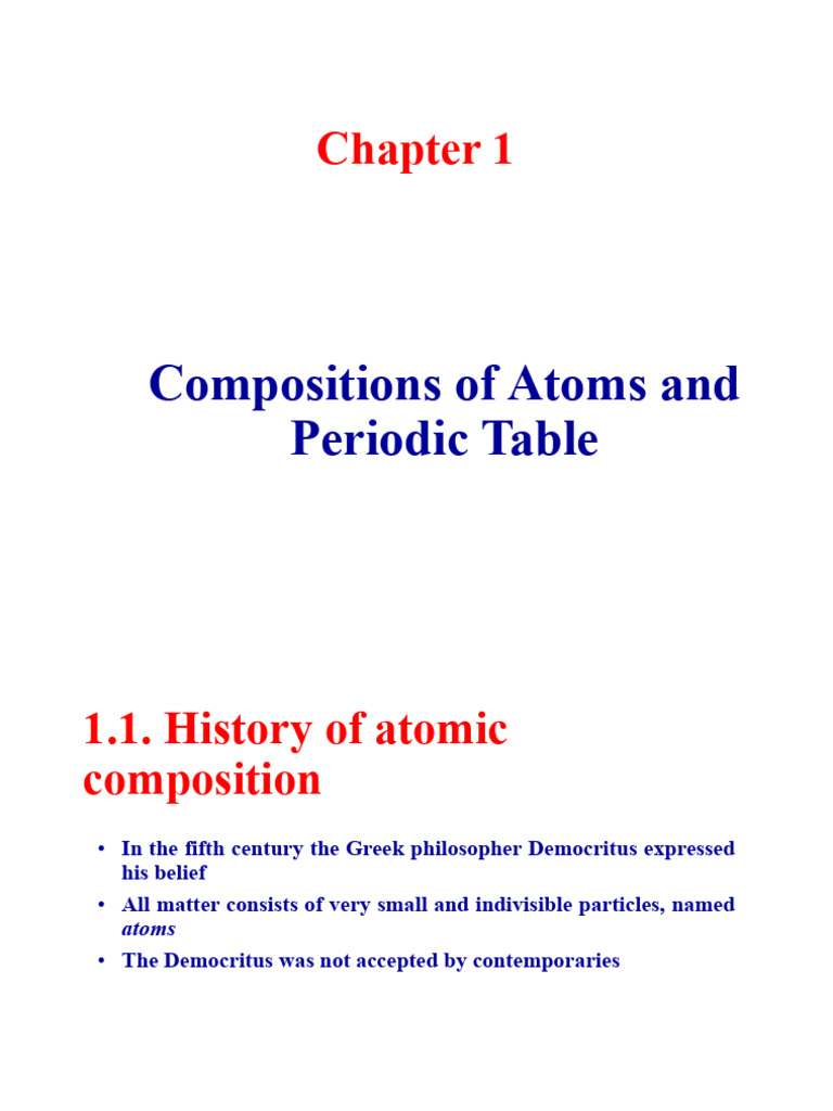 General Chemistry Lecture-Chapter 1 | PDF | Emission Spectrum | Atomic ...