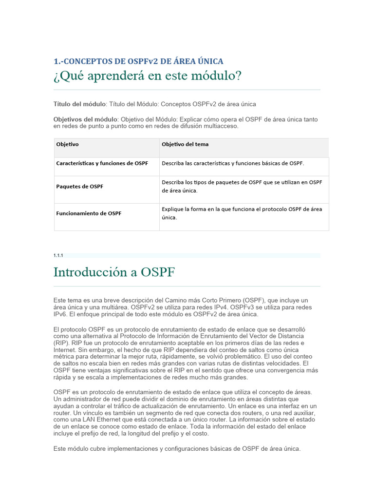 1-2-OSPF | PDF | Enrutador (Computación) | Enrutamiento