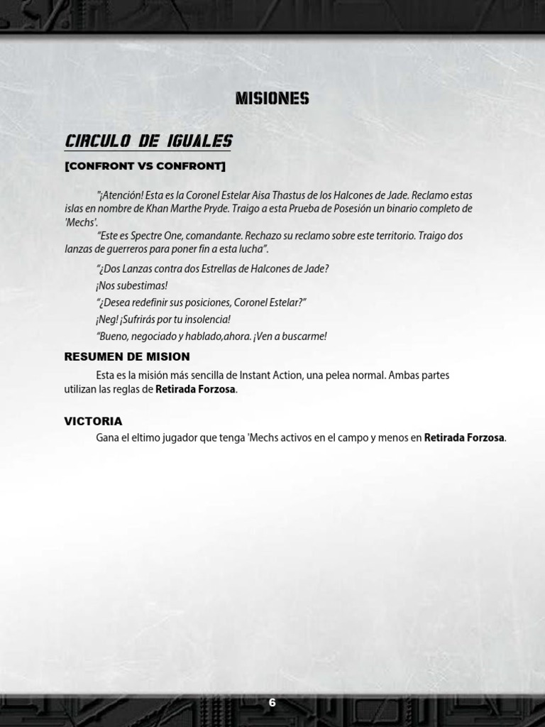 Misiones Confront | PDF