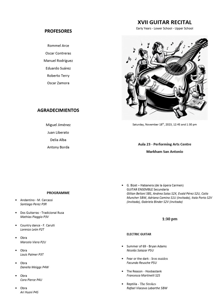 XVII Recital Anual de Guitarra 2023 | PDF