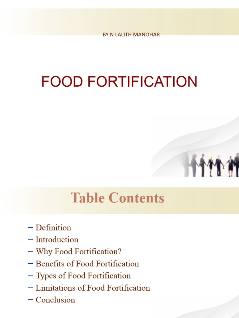 Food Fortification | PDF | Micronutrient | Nutrition