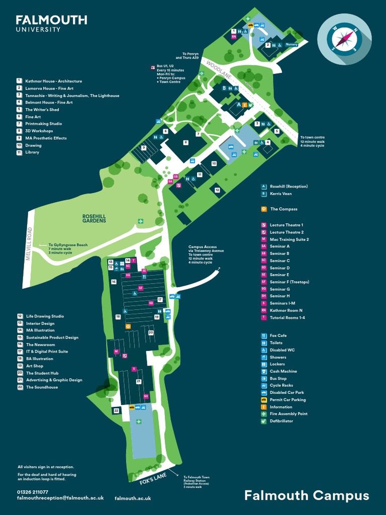 Falmouth Campus Map | PDF | Design | The Arts