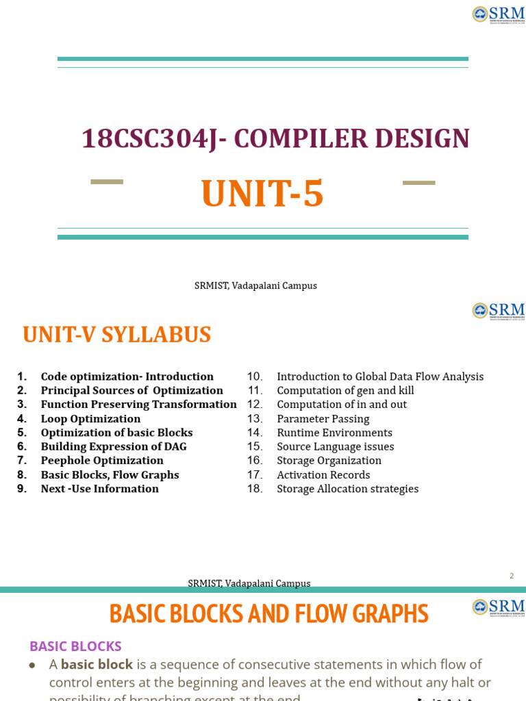 Unit-5-1 | PDF | Program Optimization | Control Flow