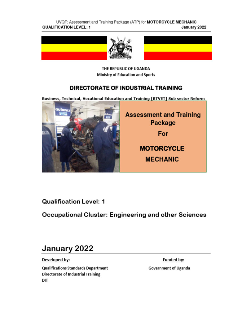 Motorcycle Mechanic Training Package | PDF | Vocational Education ...
