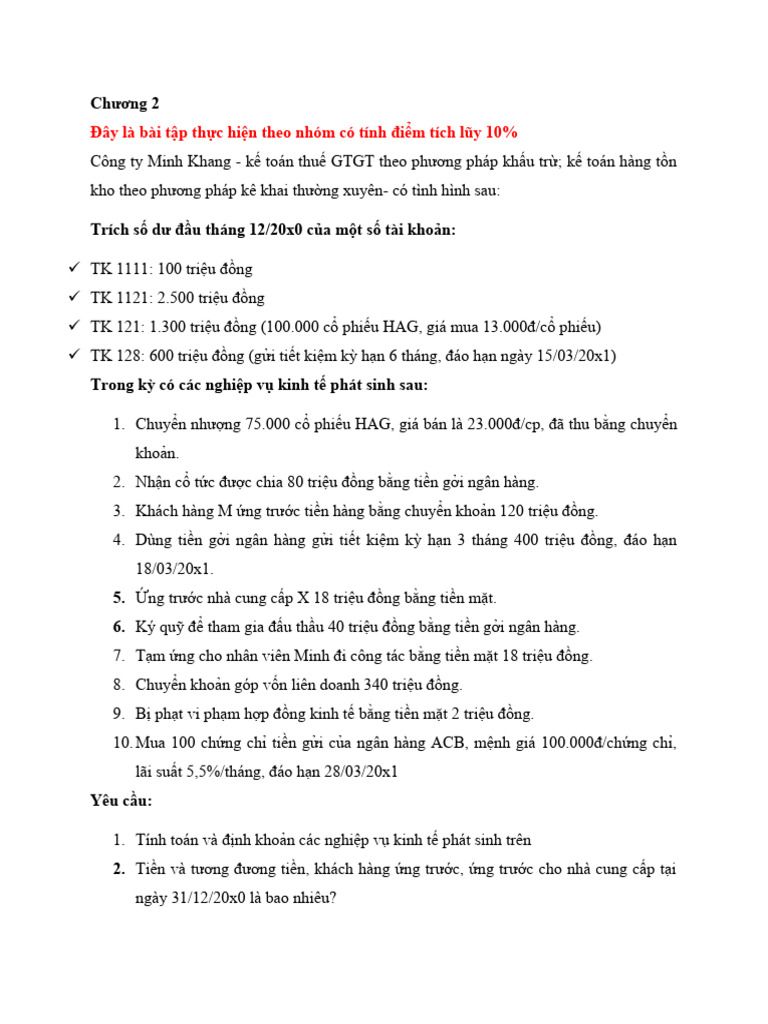 BT02 - Chuong 2 | PDF