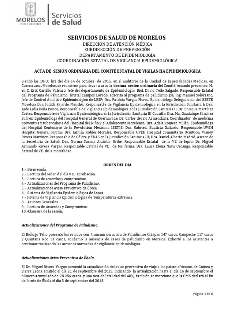 Minuta de Sesión de CODECIN | Descargar gratis PDF | Ciencias de la ...