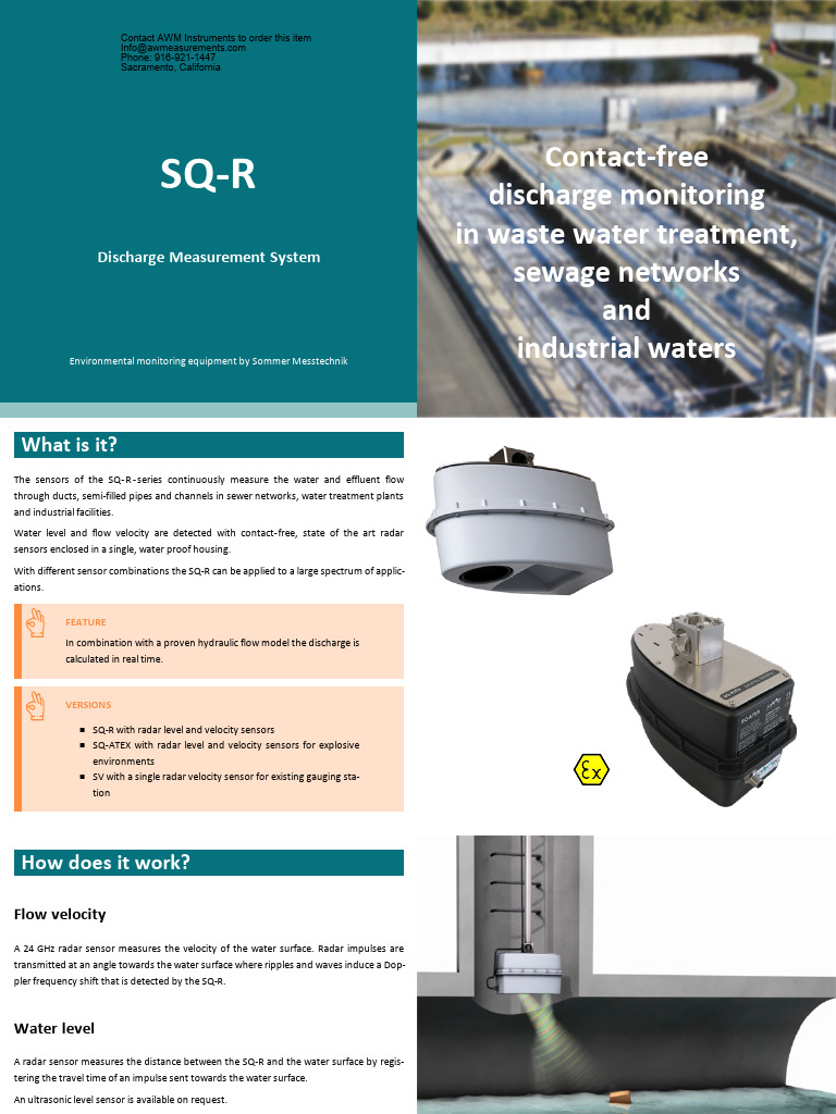 New SQ-R Discharge Measurement System Brochure | PDF | Radar | Sewage ...