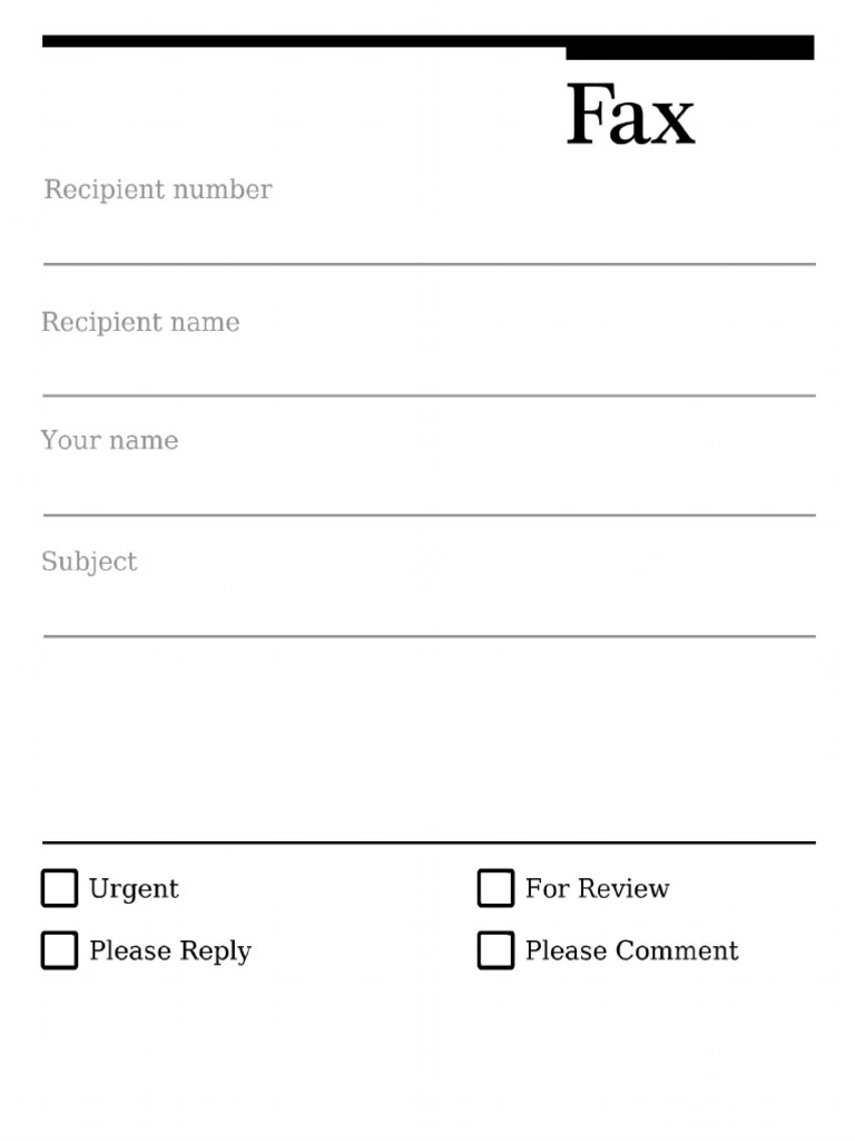 Basic Fax Cover Sheet | PDF