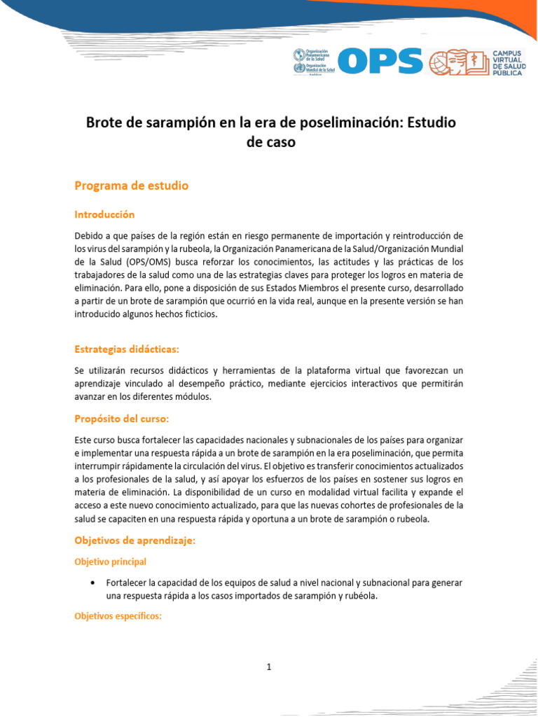 Programa Del Curso | PDF | Sarampión | Laboratorios