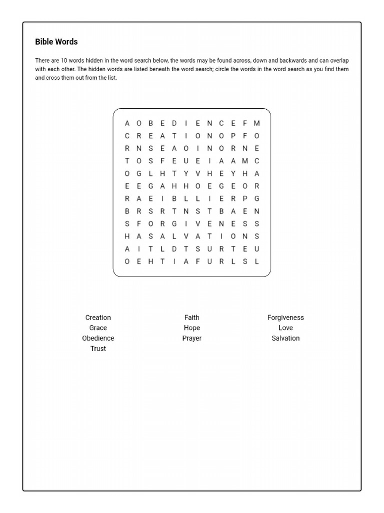 Wordsearch | PDF