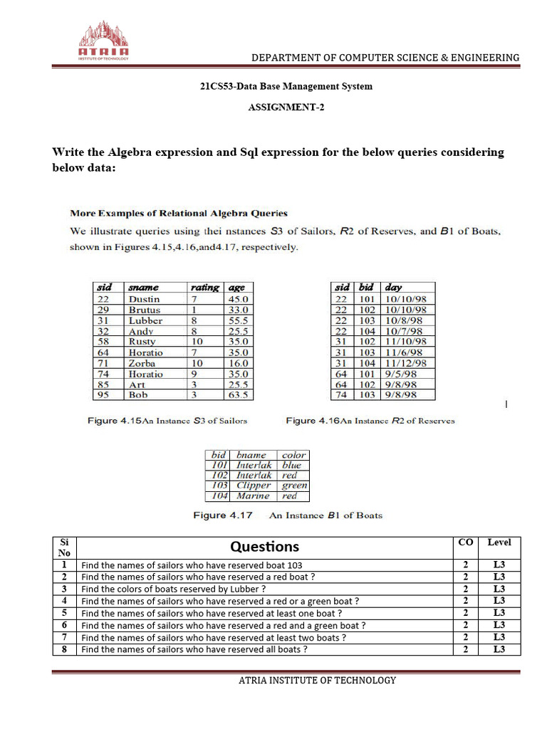 Assignment 2 DBMS | PDF