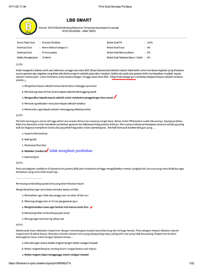 Pembahasan Soal Simulasi PPG Ipa 3 | PDF