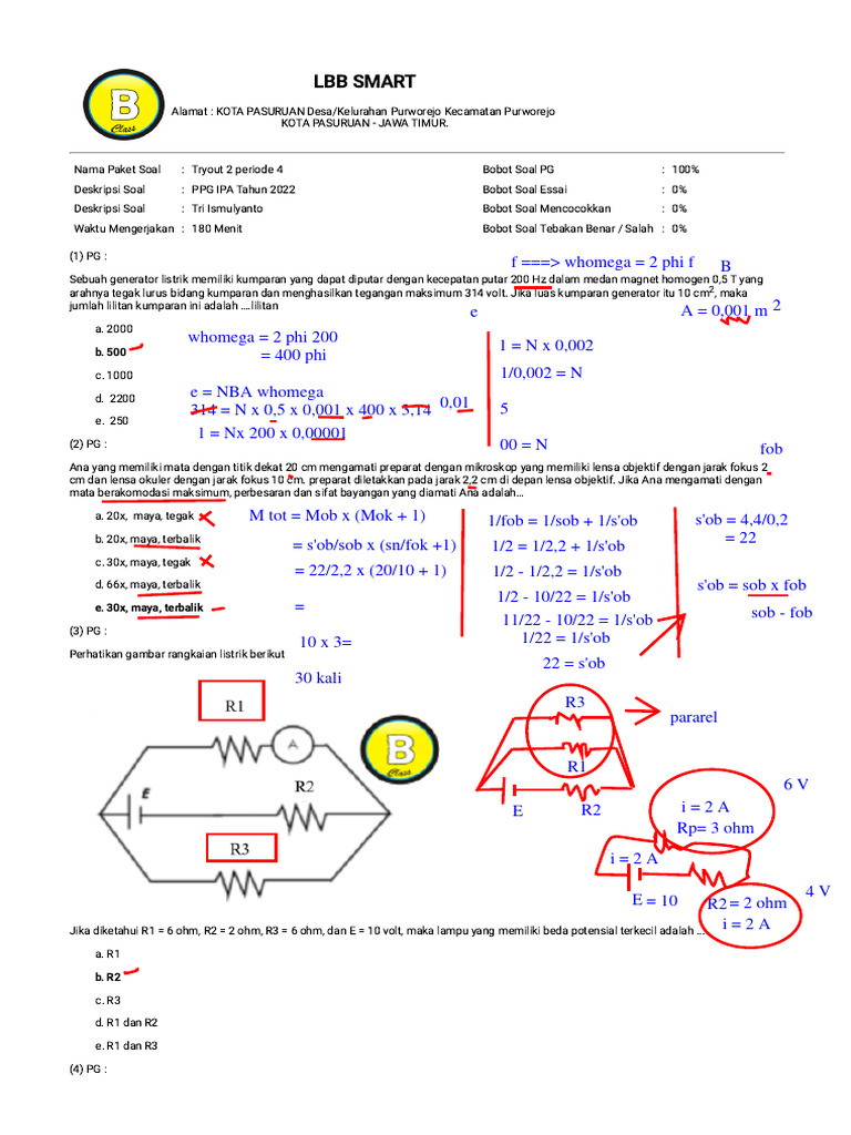 Pembahasan Soal Tryout 2 Periode 4 | PDF