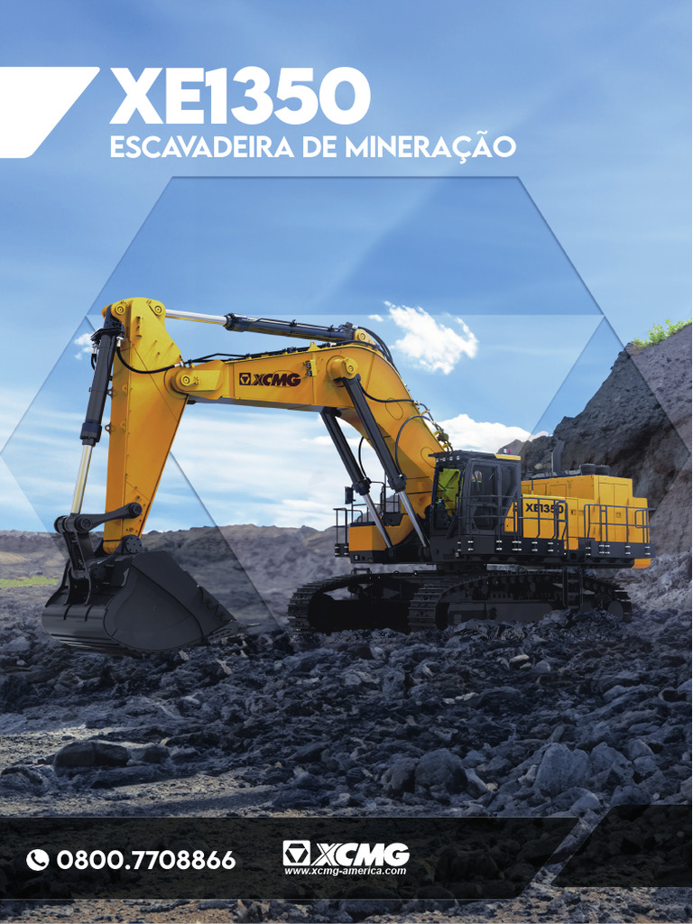 Escavadeira XE1350 da XCMG: Especificações | PDF