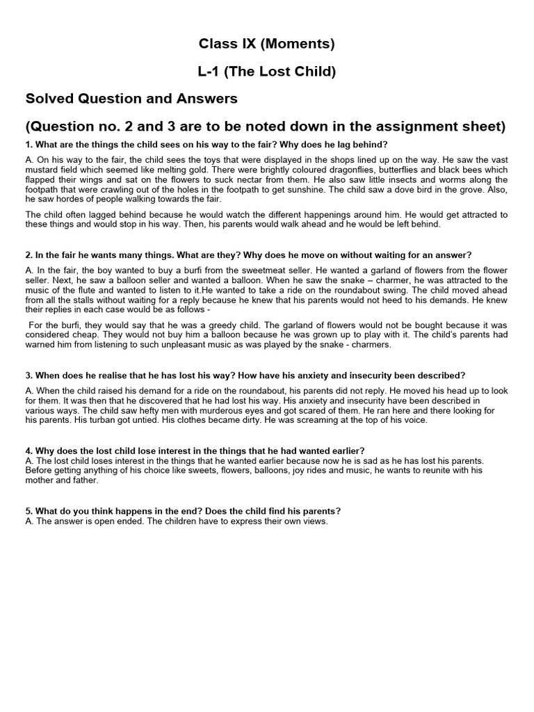 The Lost Child Queans | PDF