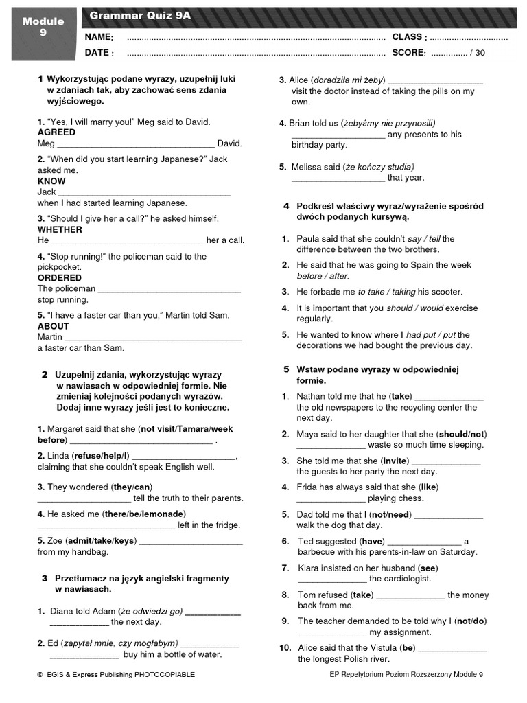 2 mr2023 PR Grammar Quiz 9a | PDF