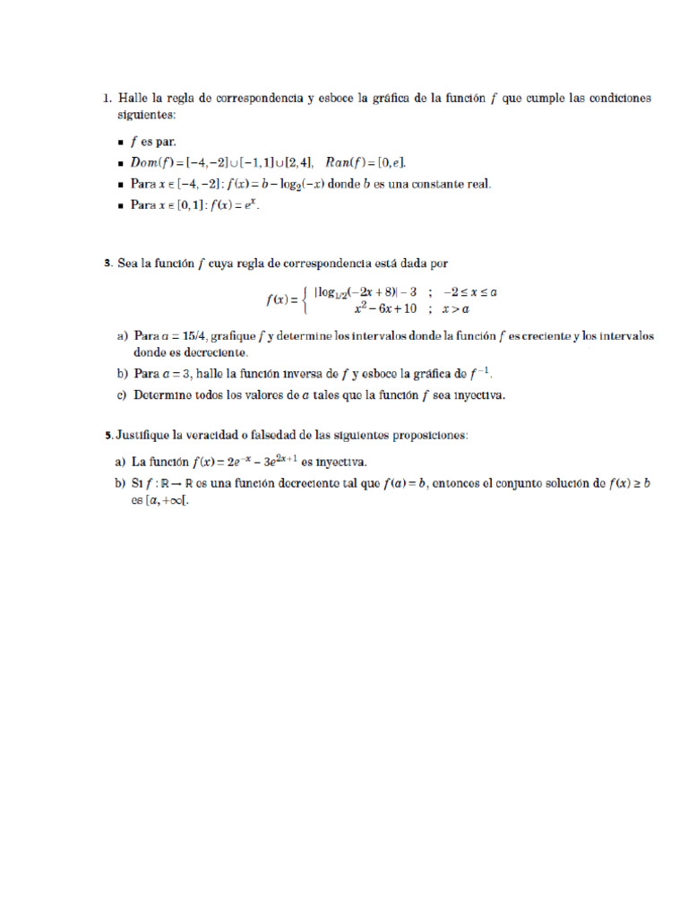 Ejercicios Funciones | PDF