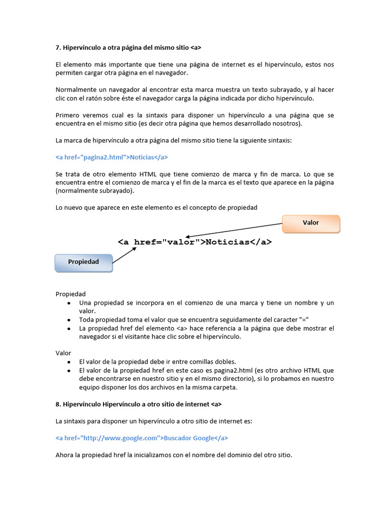 Curso Básico de HTML - Práctica 2 | PDF | Hipervínculo | Redes