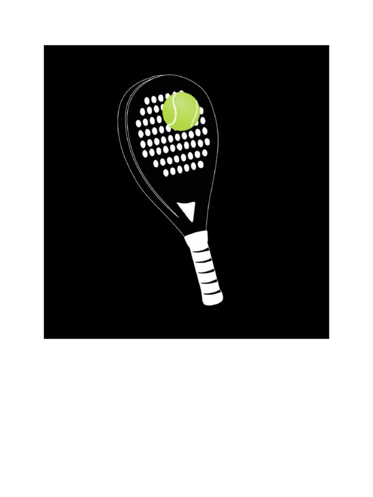 Padel Racket (White Outline) | PDF