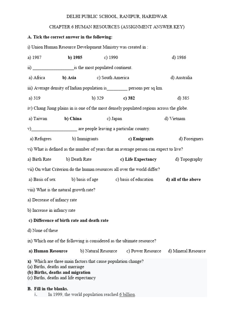 Assignment 1 Human Resources 2 | PDF | Human Migration | Birth Rate