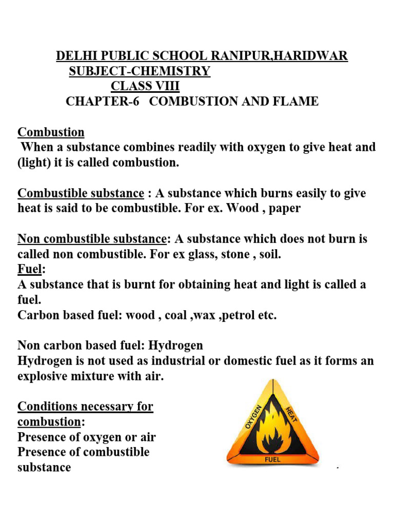 Combustion and Flame in Chemistry | PDF | Combustion | Fires
