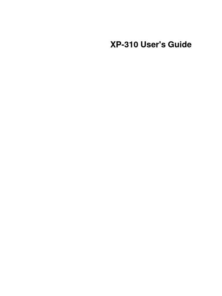 XP 310 | PDF | Printer (Computing) | Window (Computing)