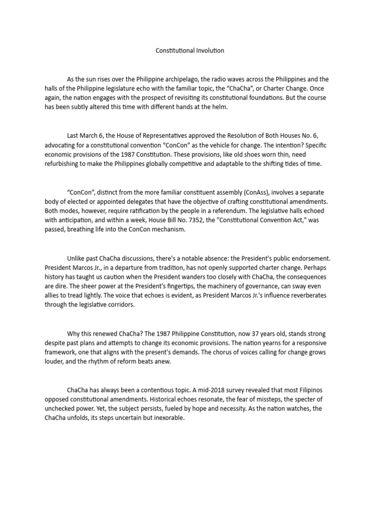 Constitutional-Involution | PDF | Constitutional Amendment ...