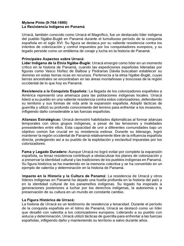 Legado del Cacique Urracá en Panamá | PDF | Panamá | España
