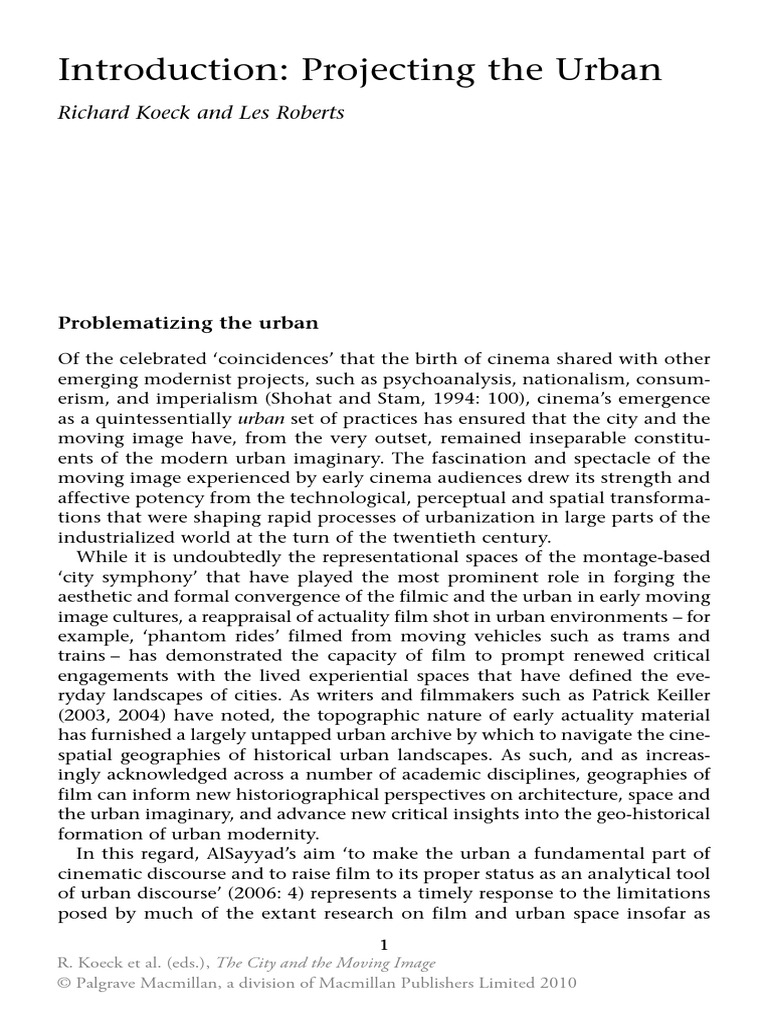 Introduction Projecting The Urban | PDF | Space | Image
