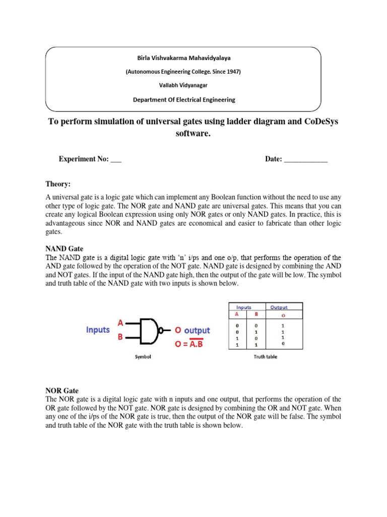 249905296-Exp 3 Universal Gates | PDF | Computers