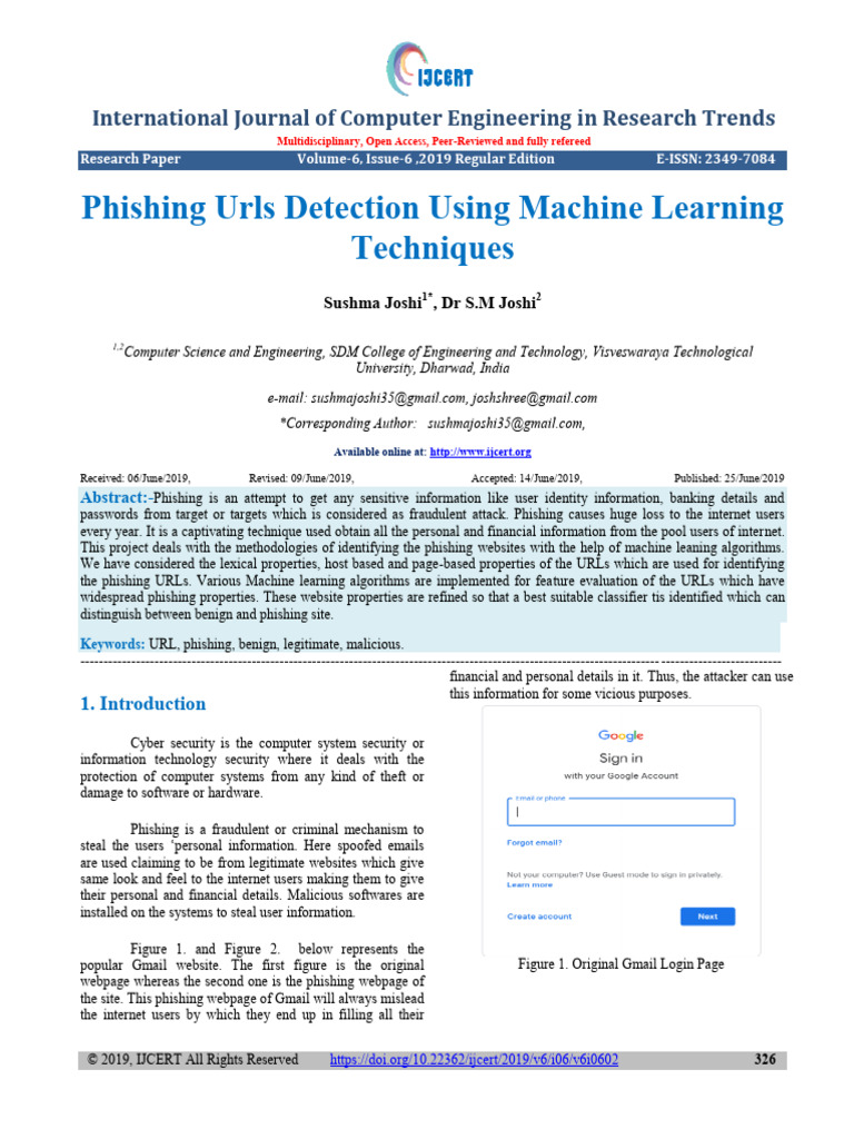V6I602 | PDF | Support Vector Machine | Phishing