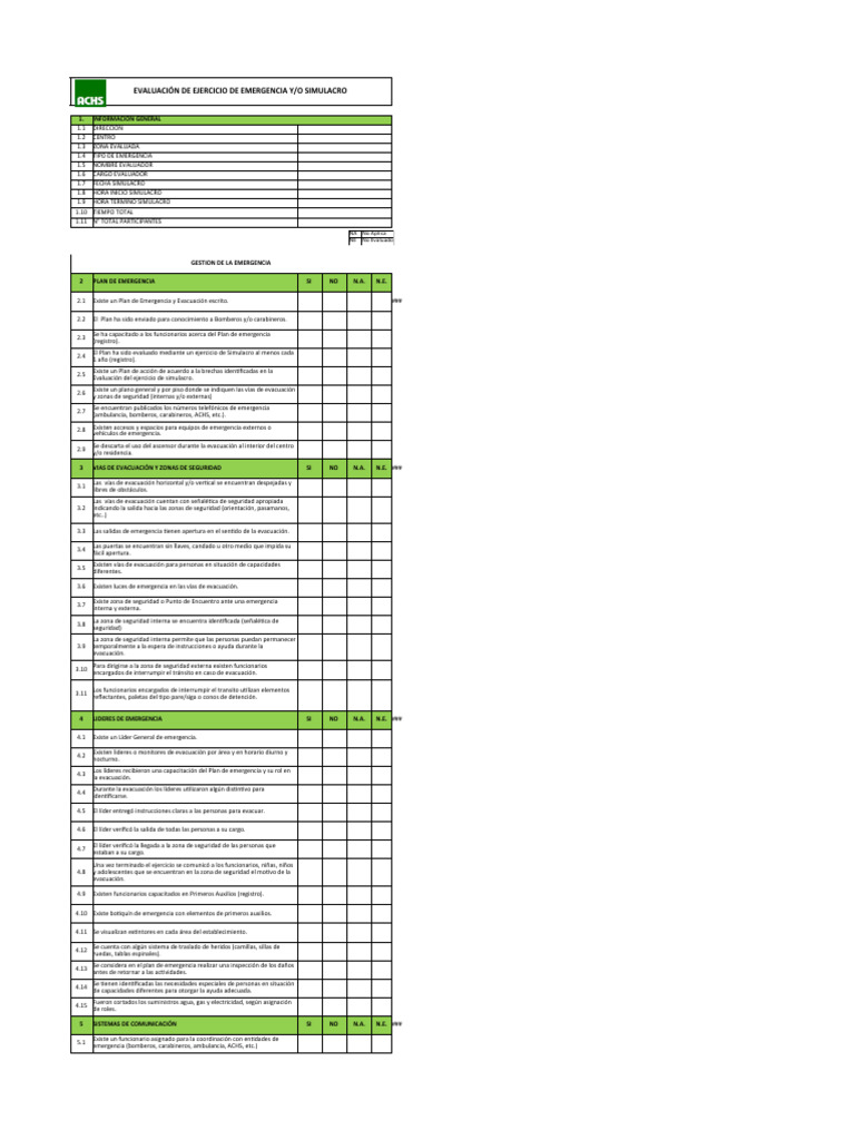 Check List (2) | PDF | Seguridad Pública | Servicios médicos de emergencia