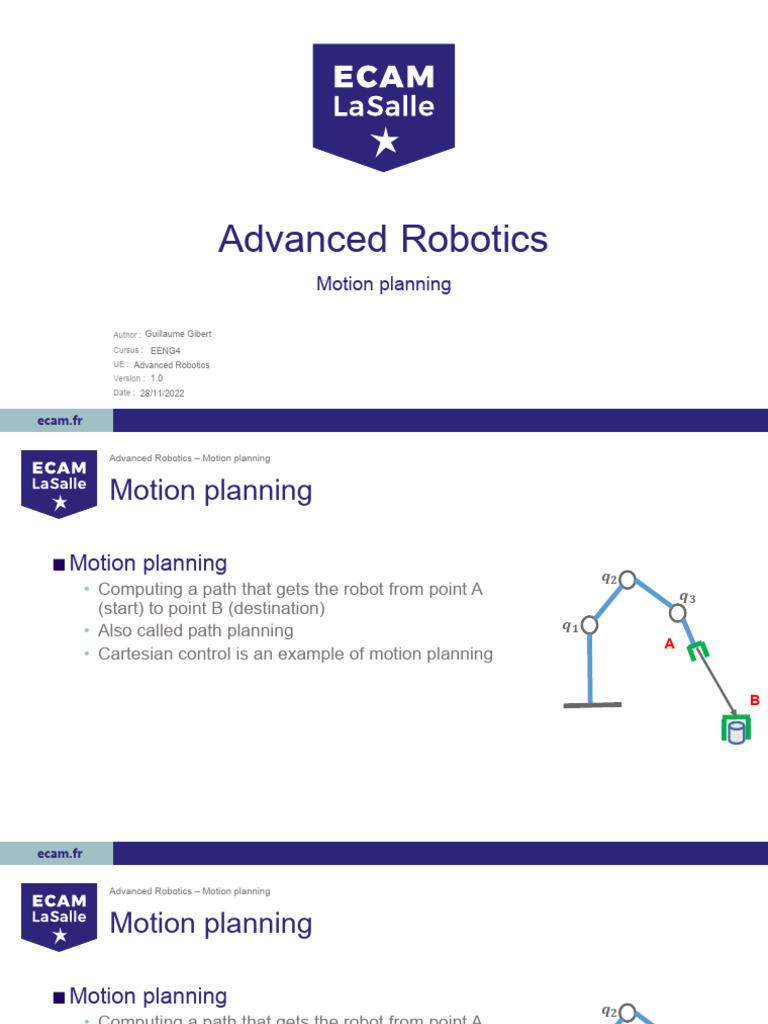 Advanced Robotics Motion Planning | PDF | Computer Science ...