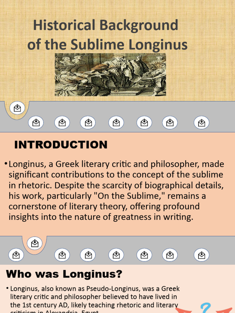 Historical Background of The Sublime Longinus | PDF | Liberal Arts Education