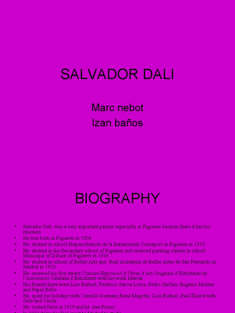 Salvador Dali: Life and Achievements | PDF | Home & Garden | Art