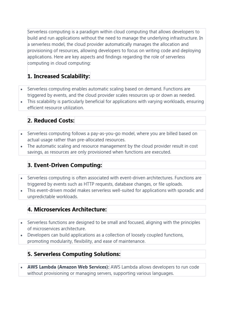 Serverless Computing | PDF | Cloud Computing | Digital Technology