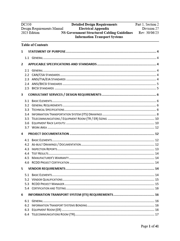 Structured Cabling Guidelines | Download Free PDF | Telecommunications ...