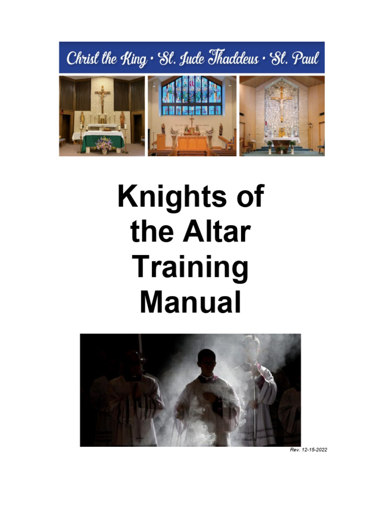 Knights of the Altar Training Manual | PDF | Eucharist | Altar