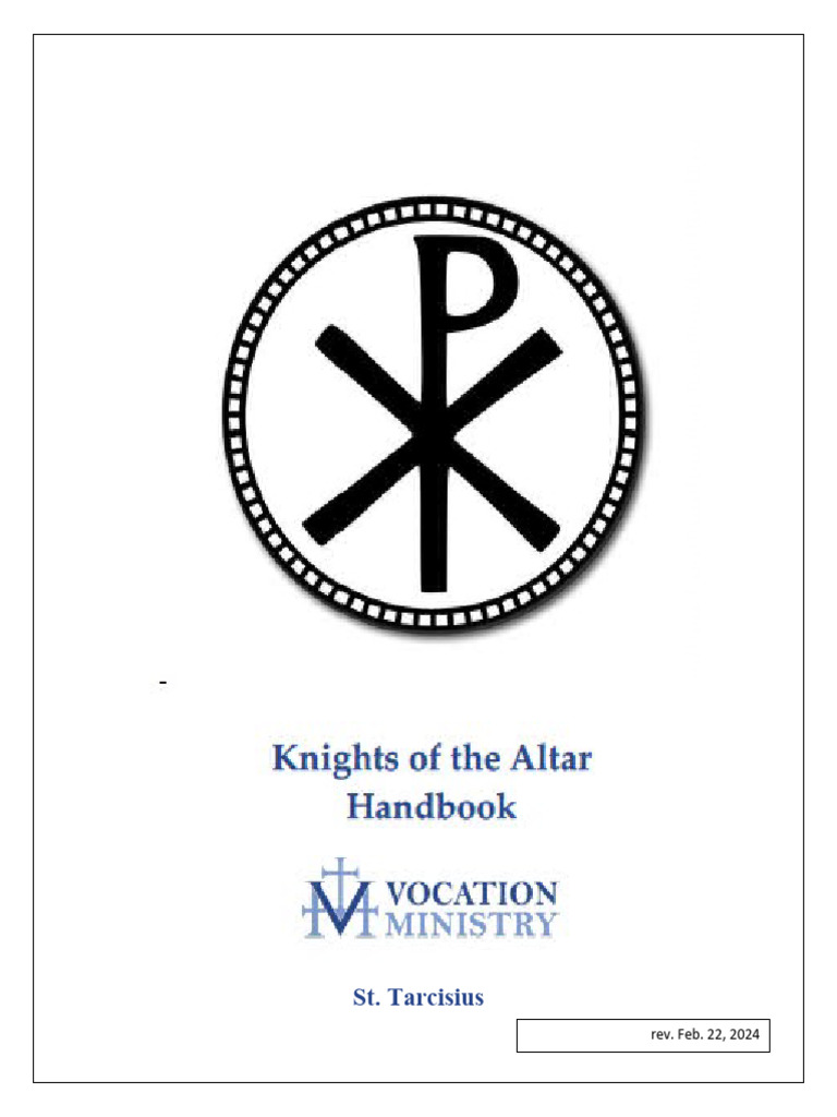 Knights of The Altar Handbook | PDF | Altar | Christian Worship And Liturgy