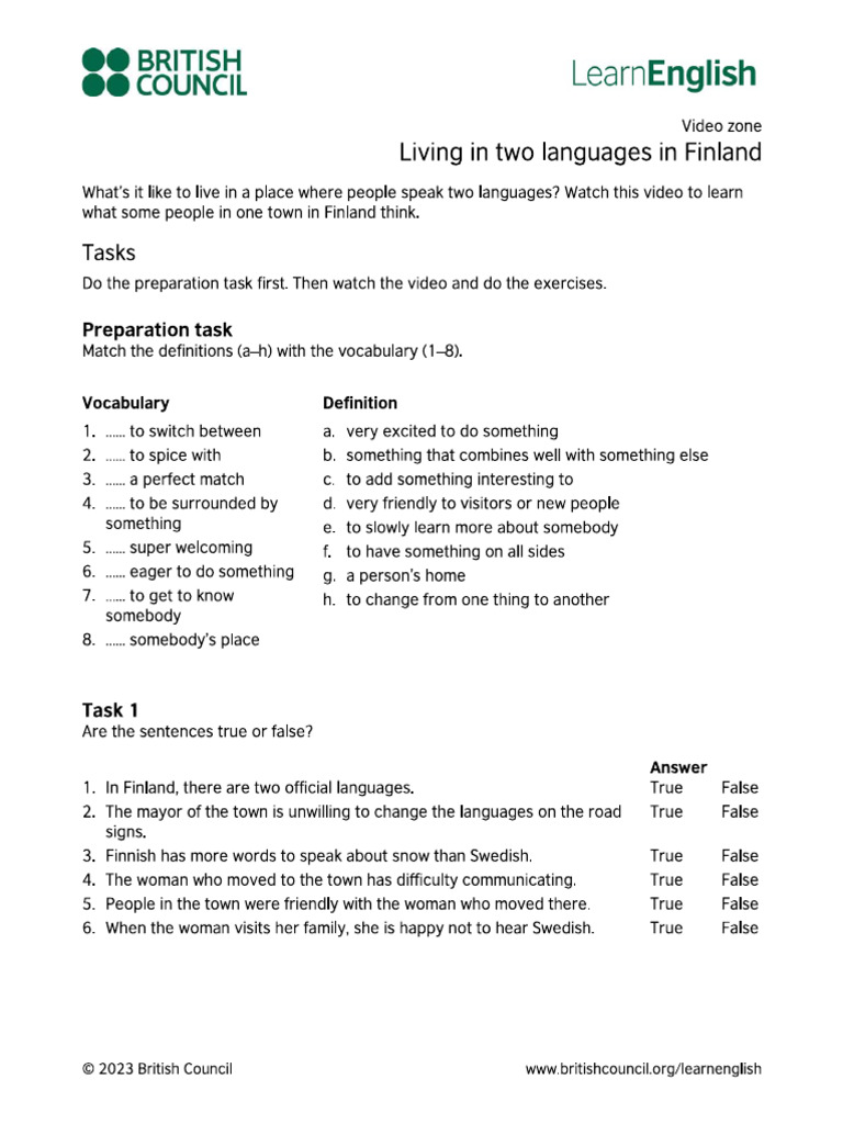 Living in two languages in Finland (1) | PDF