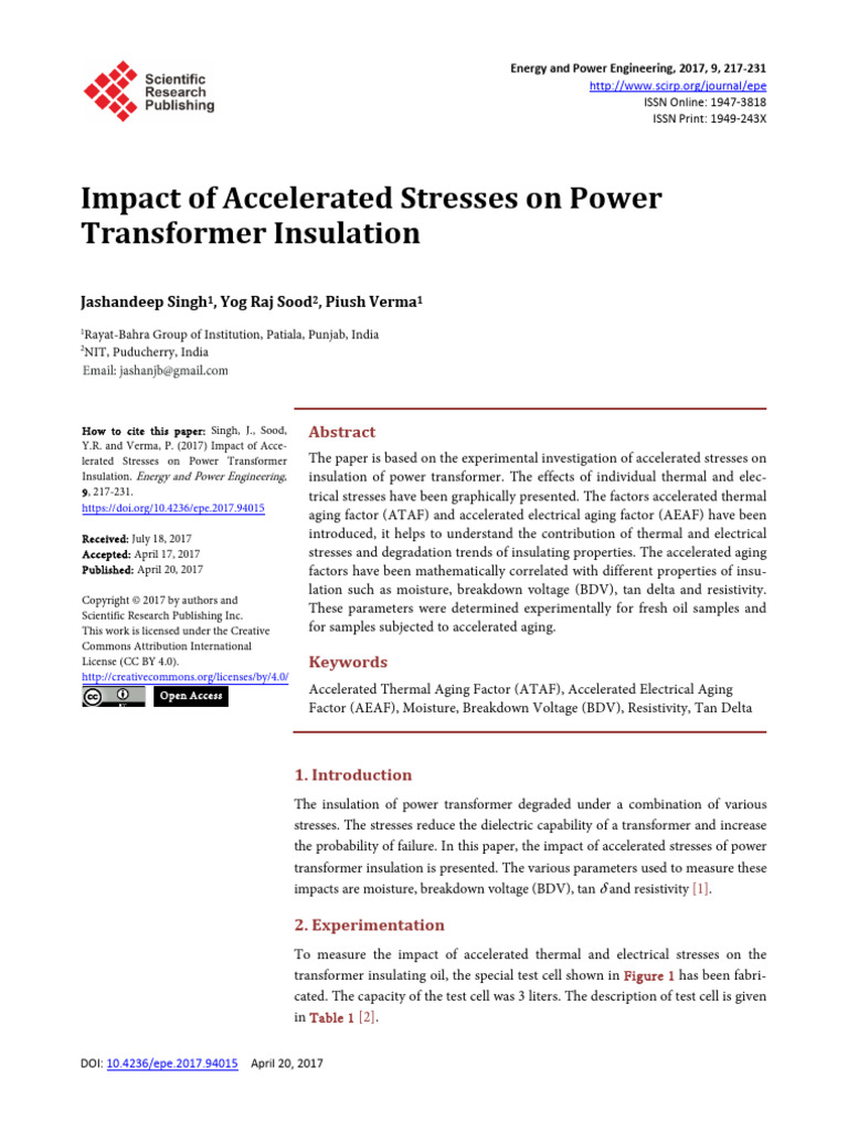 Impact of Accelerated Stresses On Power | PDF | Electrical Resistivity ...