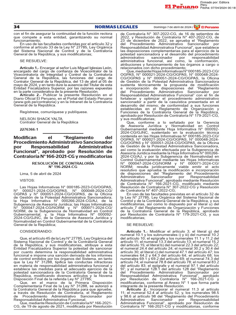 Normas Legales: Artículo 1. | Descargar gratis PDF | Regulación | Administración Pública