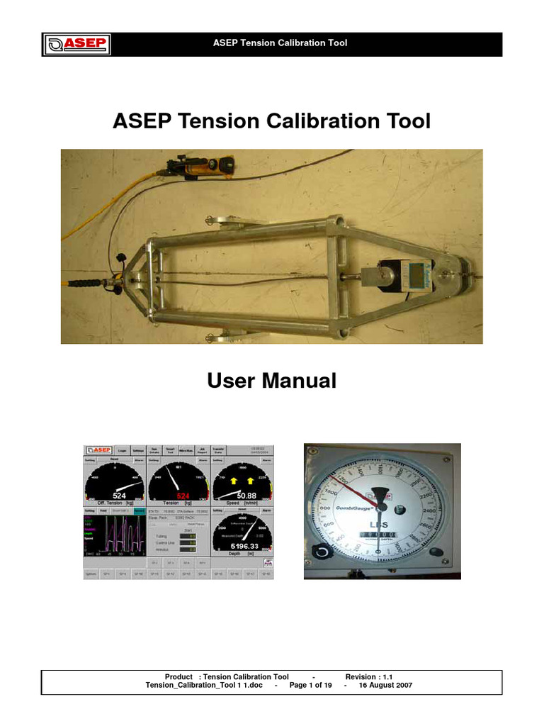Tension Calibration Tool 1 1 6227988 01 | Download Free PDF ...