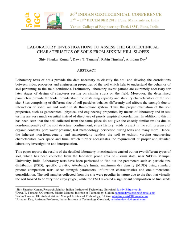 Soil Sikkim Pdf Soil Mechanics Geotechnical Engineering