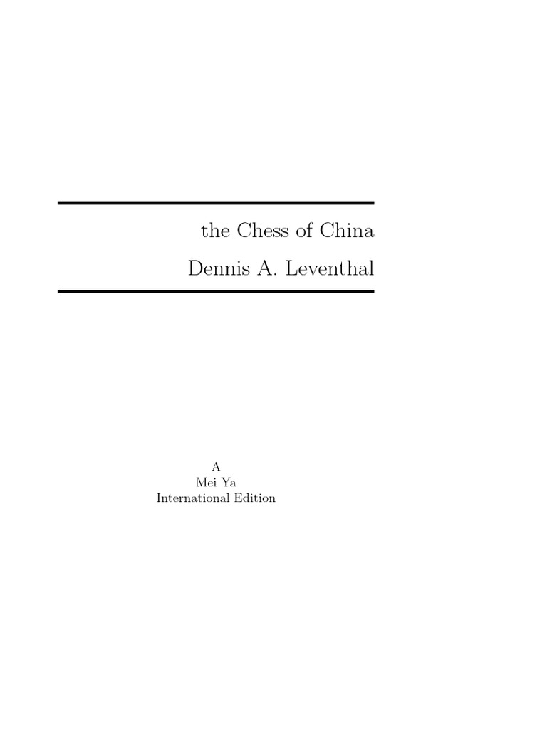 Understanding Hsiang Ch’i: Chinese Chess | PDF | Yin And Yang ...